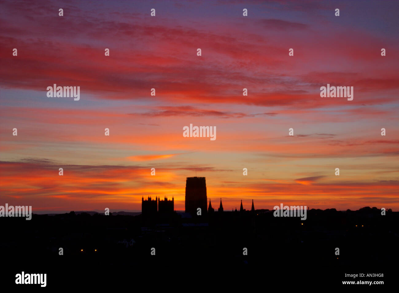 Durham Cathedral at Sunset UK Stock Photo - Alamy