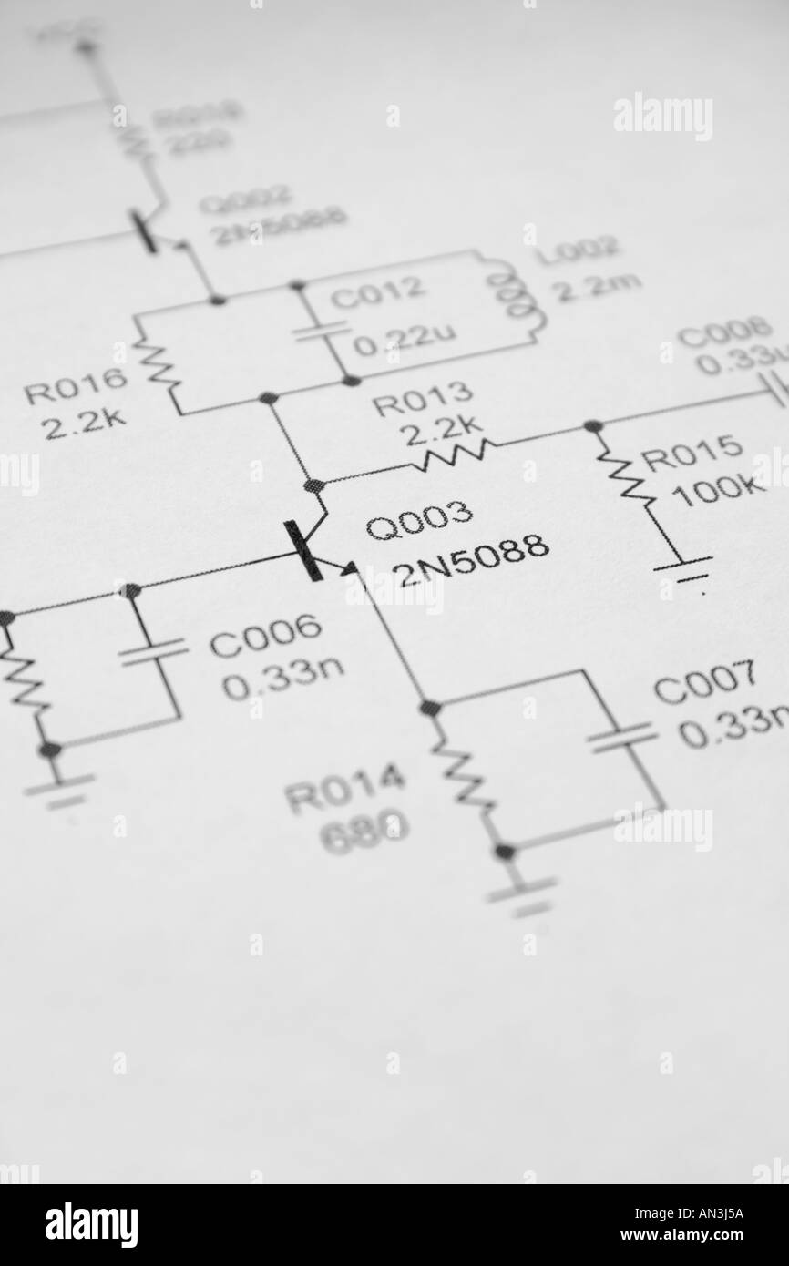 Electronics diagram Black and White Stock Photos & Images - Alamy