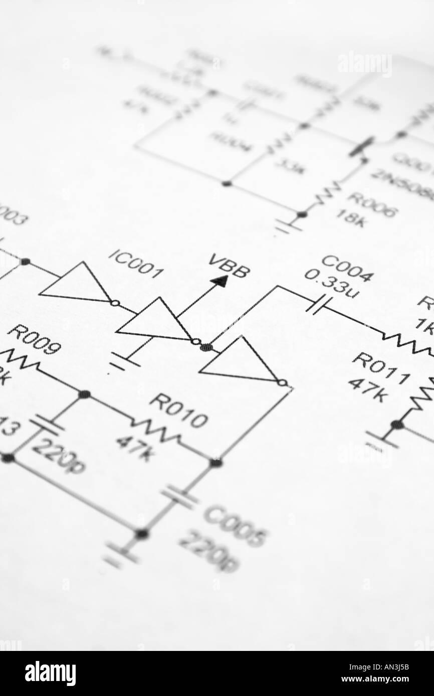 Electronics diagram Black and White Stock Photos & Images - Alamy