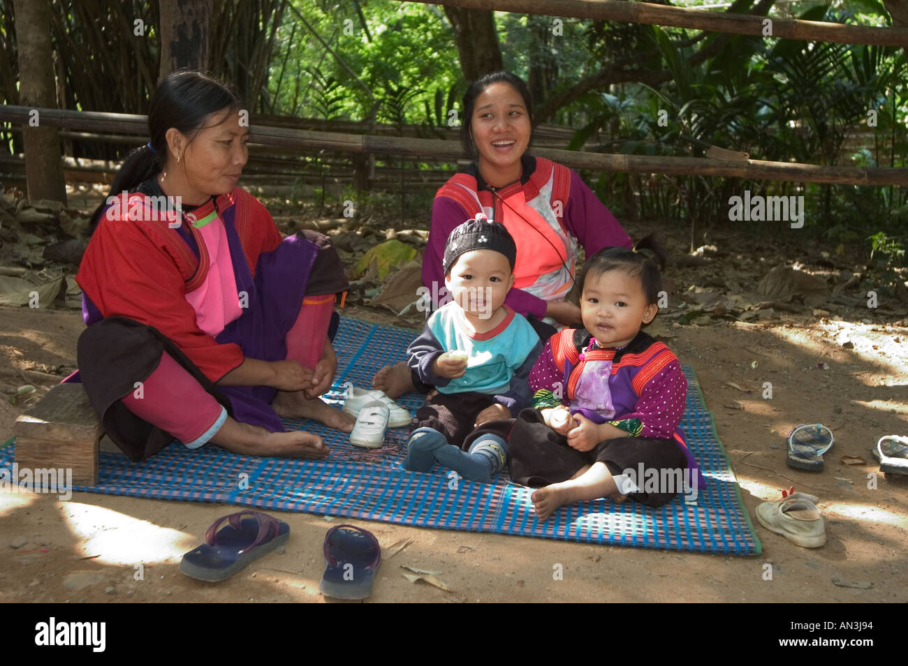 minority family Chiang Mai Province Thailand South East Asia Stock ...