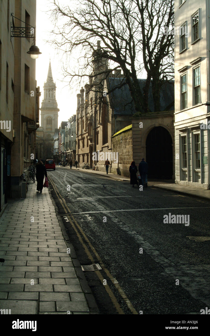 Turl Street and Lincoln College Library in winter Stock Photo - Alamy