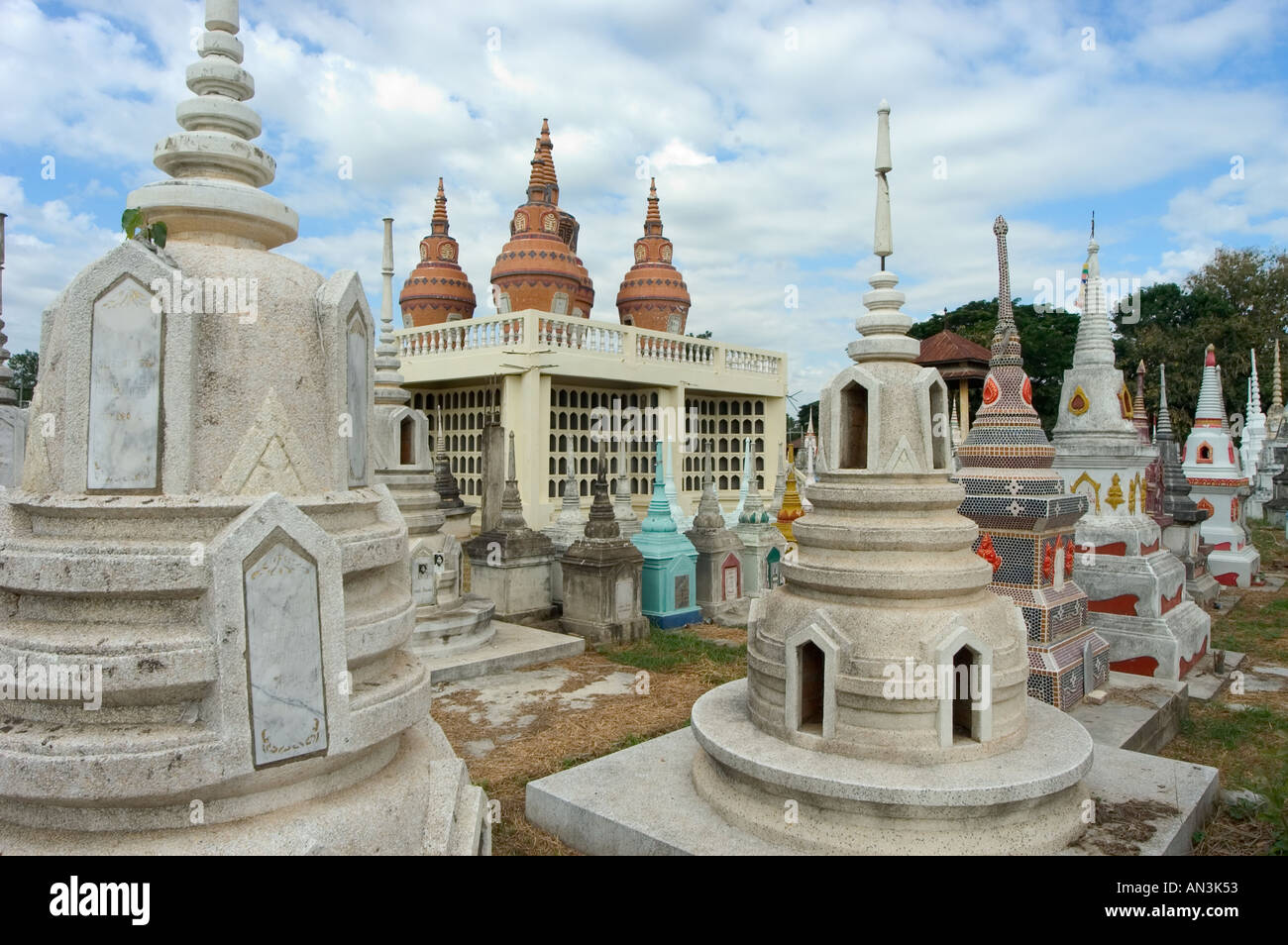 Chinese cemetery Kanchanaburi Thailand South East Asia Stock Photo - Alamy