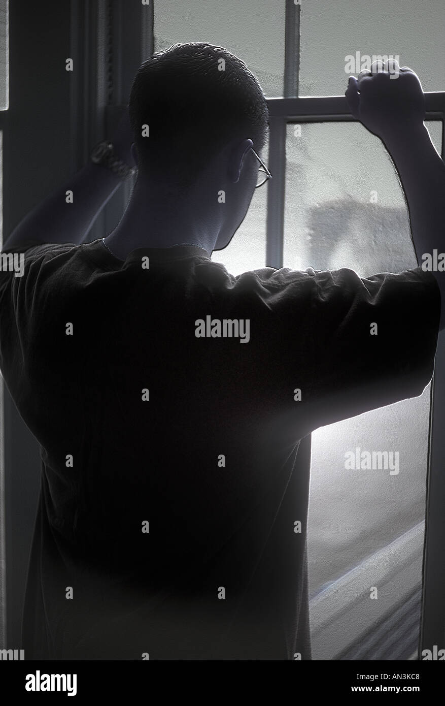 Lean against window frame hi-res stock photography and images - Alamy