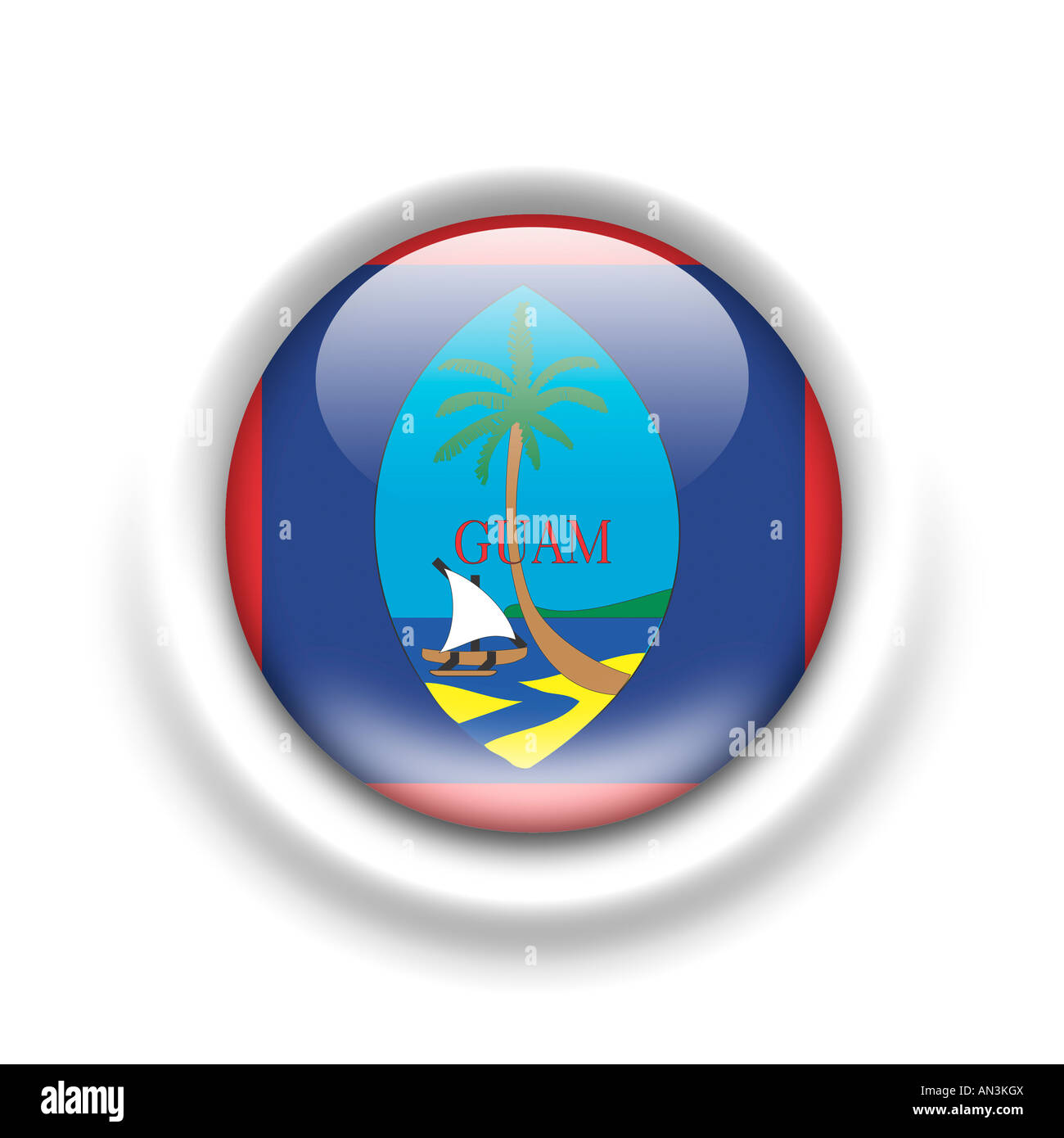 Flag of The Guam Stock Photo - Alamy