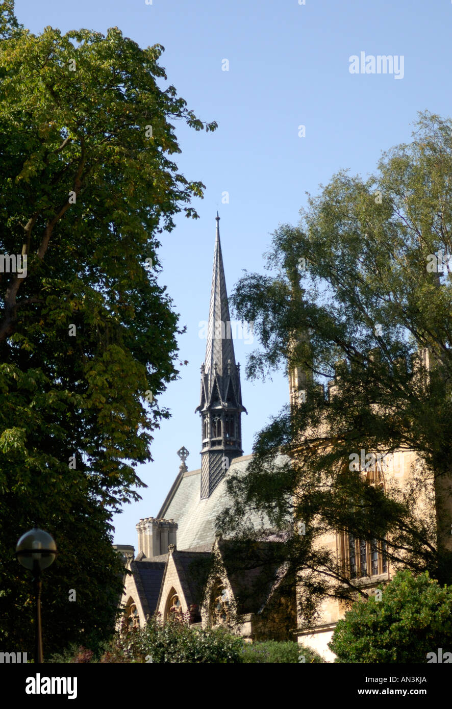 Exeter College chapel spire from Radcliffe Square Stock Photo - Alamy