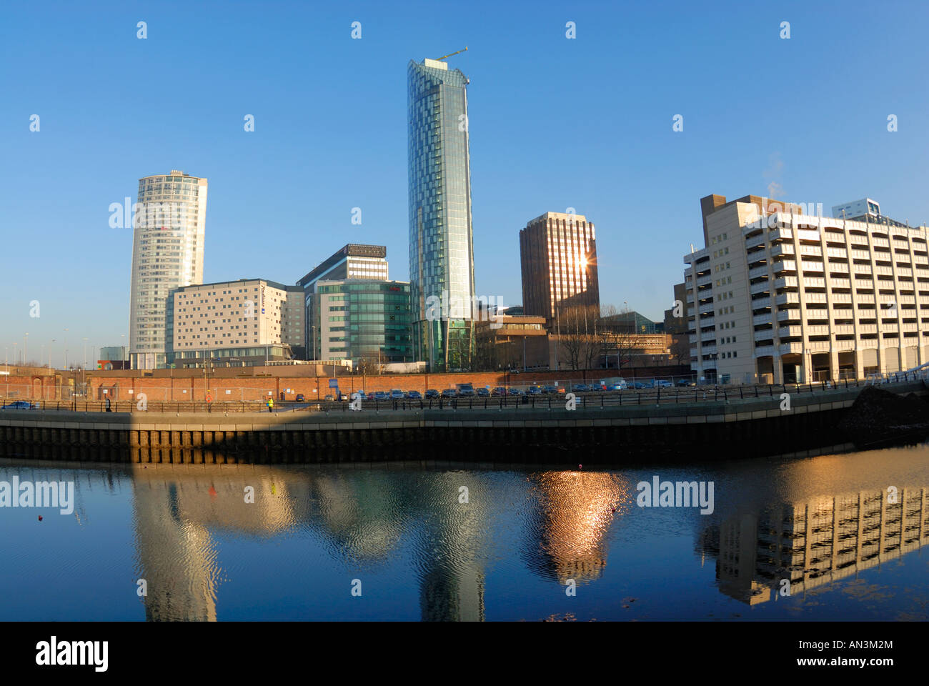 New highrise buildings along the waterfront in Liverpool Stock Photo ...