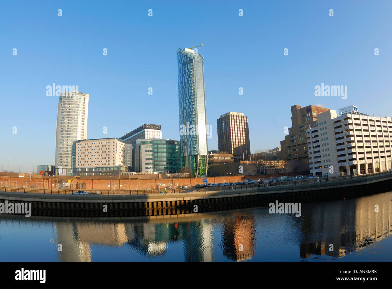 New highrise buildings along the waterfront in Liverpool Stock Photo ...