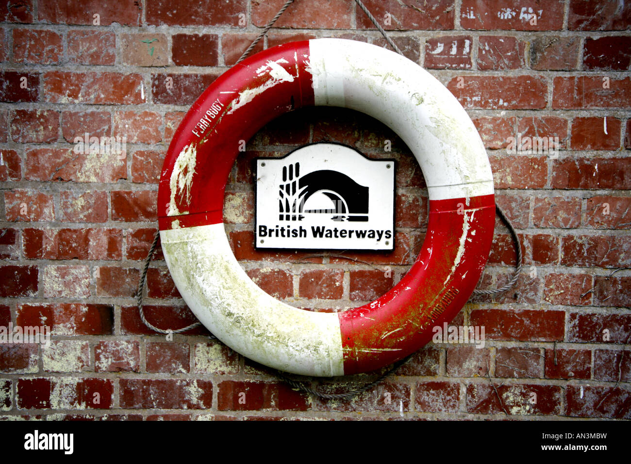 Life Saving Ring and British Waterways Sign Stock Photo - Alamy