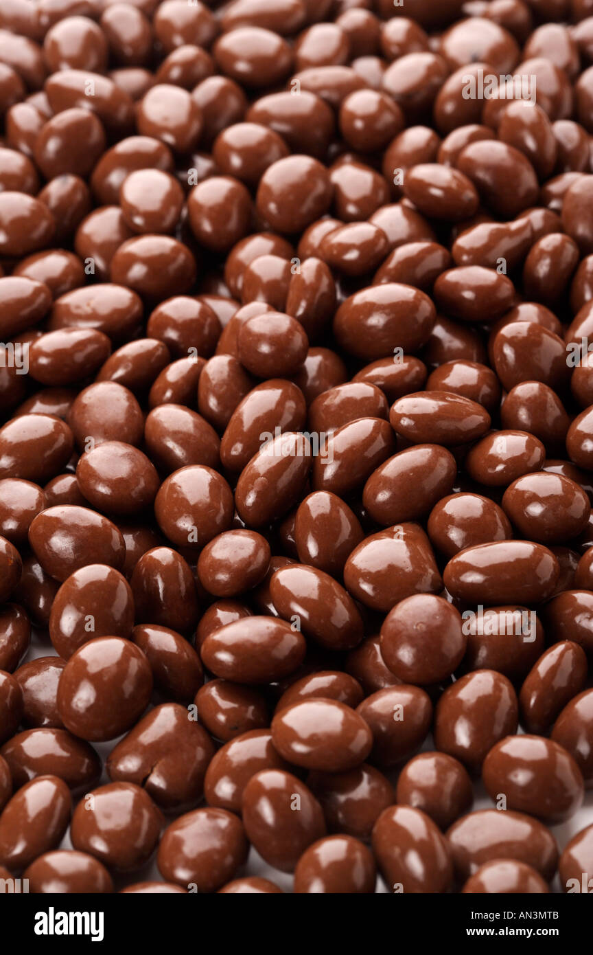 Raisins covered in chocolate Stock Photo - Alamy