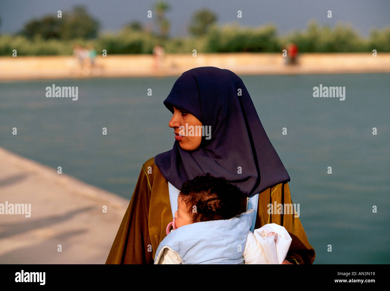 Moroccans, Moroccan woman, veiled woman, head covering, mother and ...