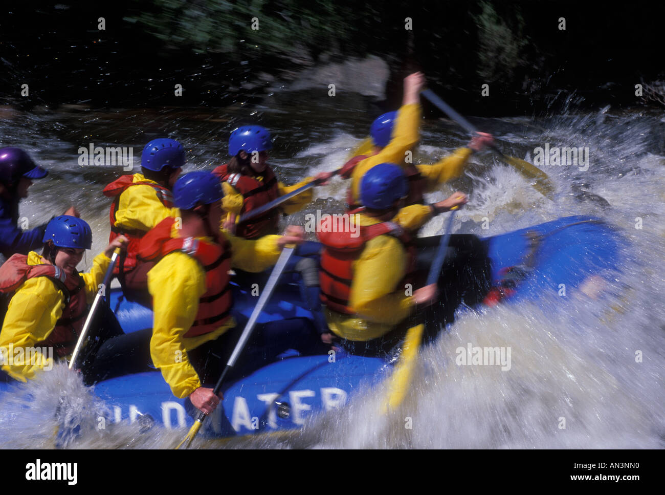 Whitewater rafting, Cache la Poudre River, Colorado Stock Photo - Alamy