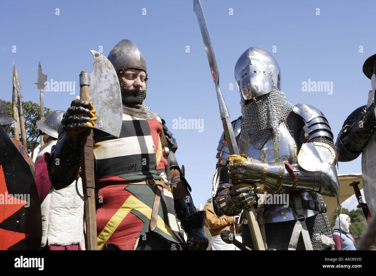 Medieval knights Stock Photo - Alamy