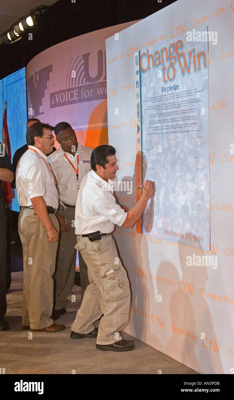 Founding Convention of Change To Win Labor Federation Stock Photo - Alamy