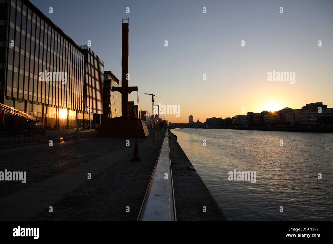 Sunset, City Quay, Dublin Stock Photo - Alamy