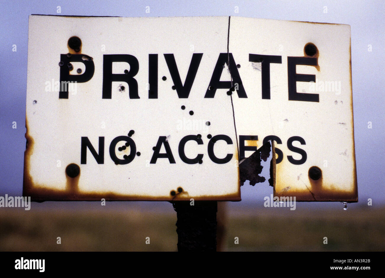 Private no access sign on farmland, Bawdsey, Suffolk, UK Stock Photo ...