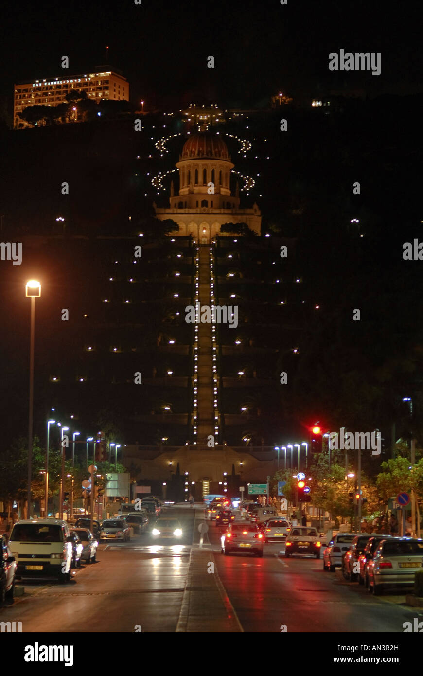 Haifa bahai temple night haifa hi-res stock photography and images - Alamy