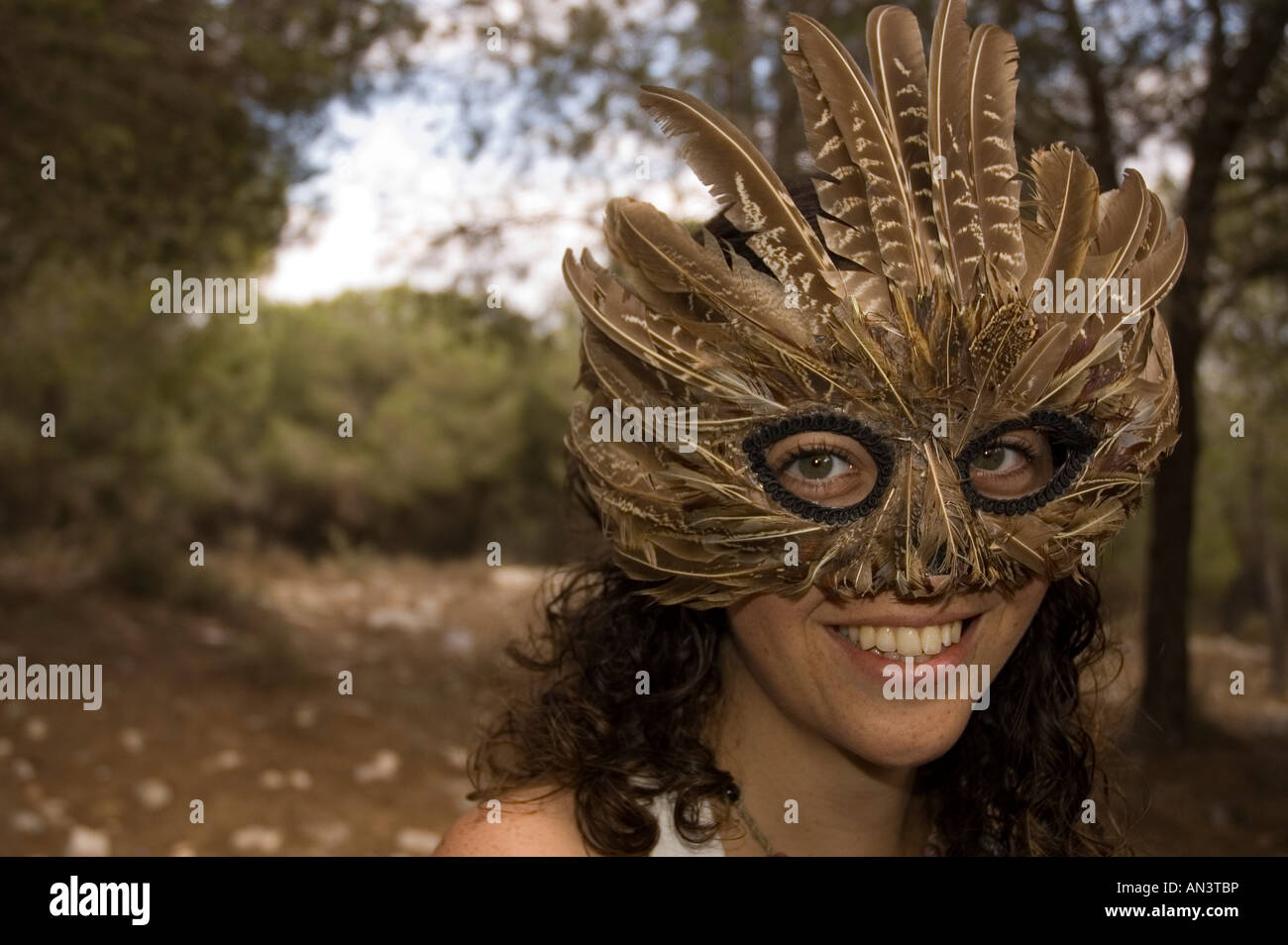 Masked female actor Stock Photo - Alamy