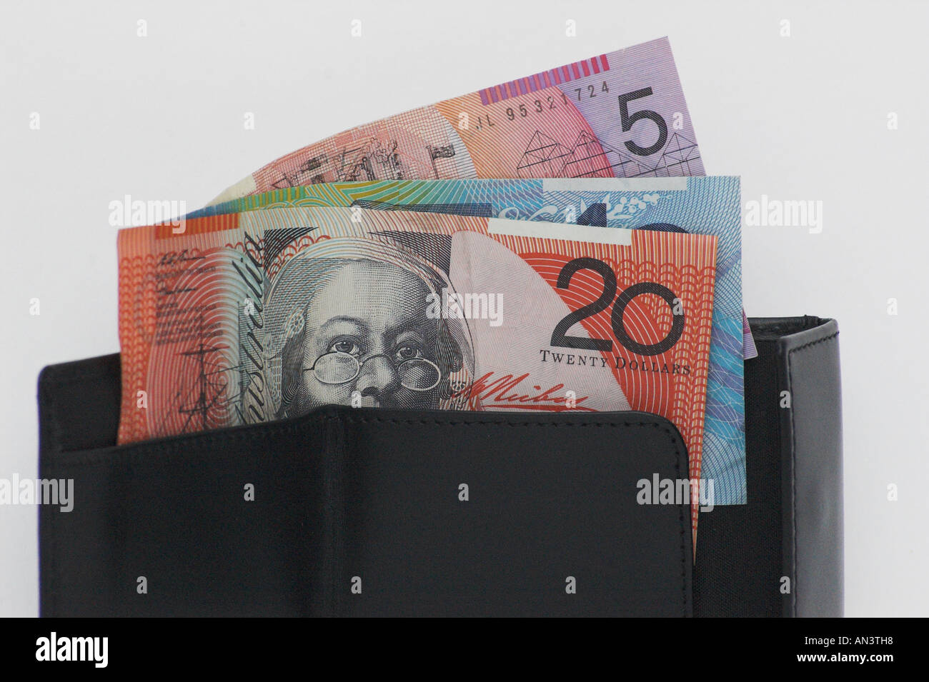 Australian Dollar Notes in a Wallet Stock Photo - Alamy