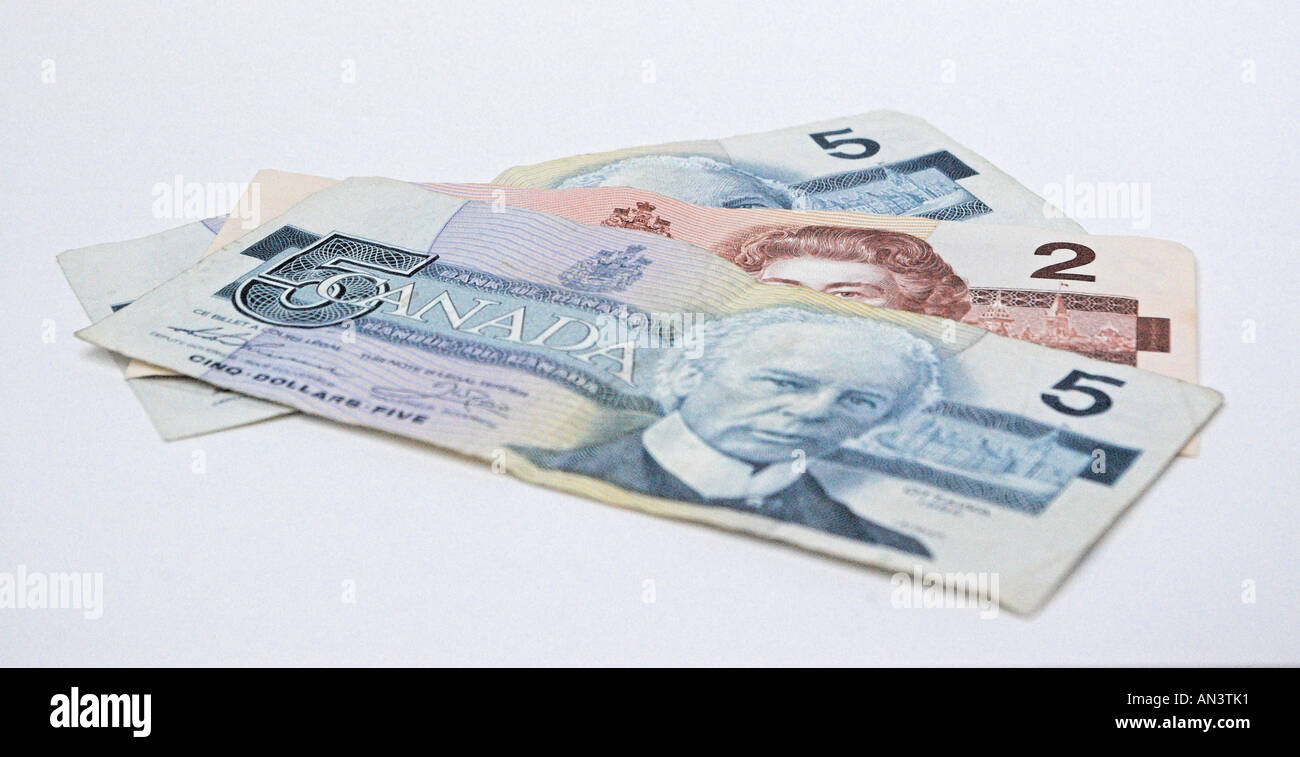 Canadian Dollar Notes Stock Photo - Alamy