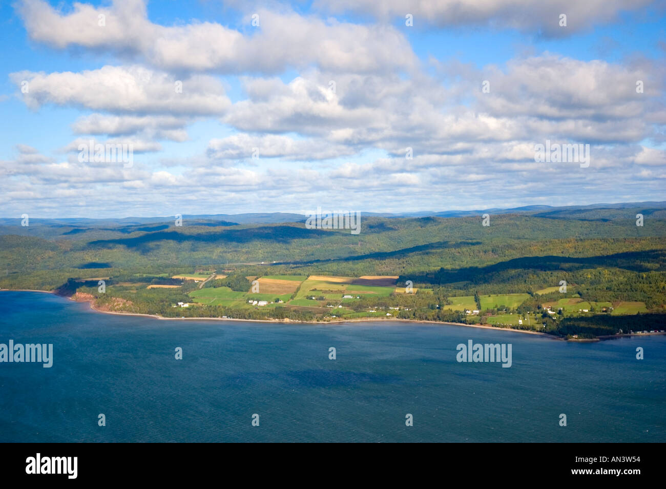 Aerial view of the Gaspe Peninsula Quebec Canada Stock Photo - Alamy