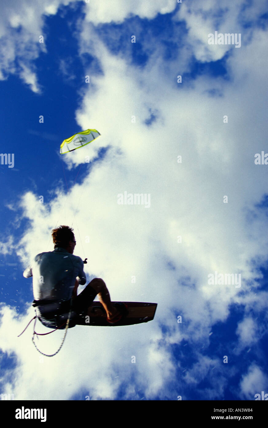 Kiteboarding, Moorea, French Polynesia Stock Photo - Alamy