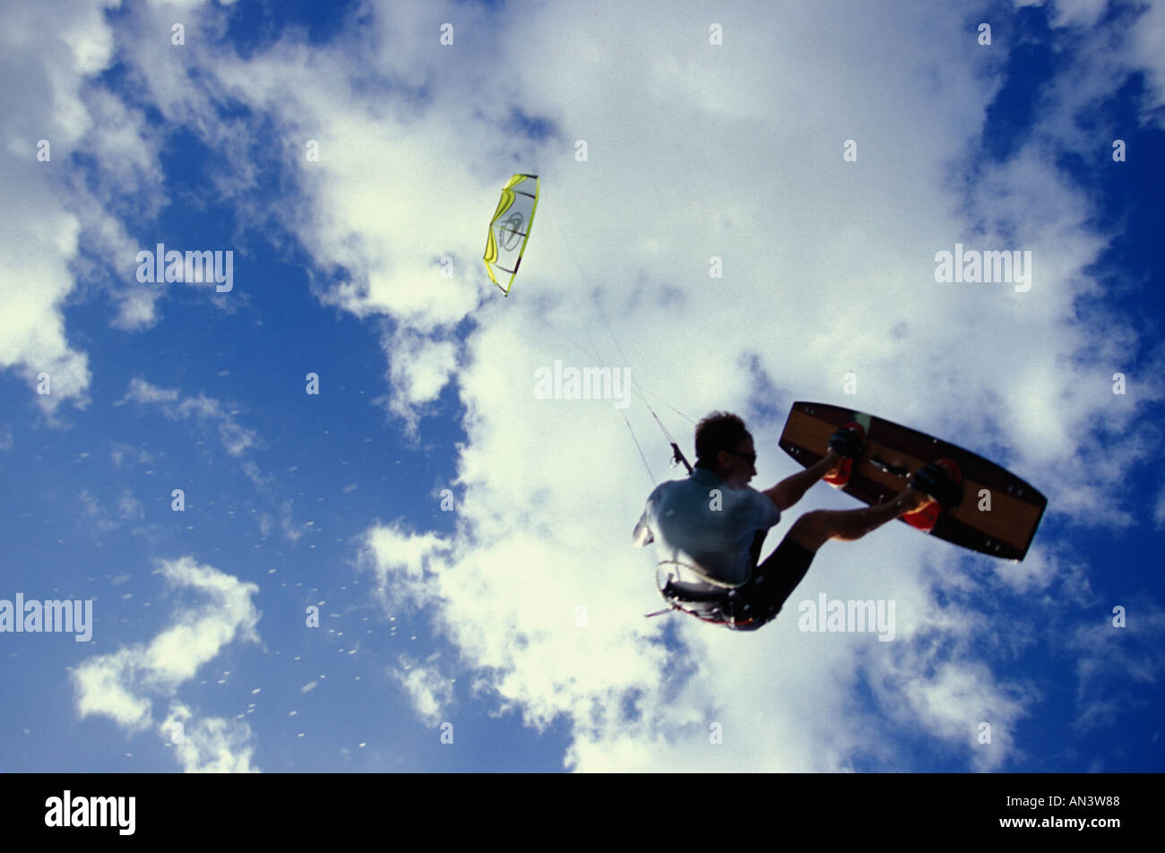 Kiteboarding, Moorea, French Polynesia Stock Photo - Alamy