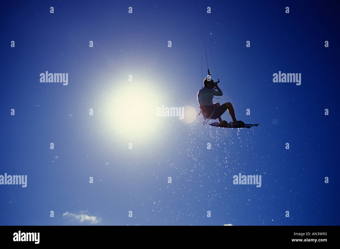 Kiteboarding, Moorea, French Polynesia Stock Photo - Alamy