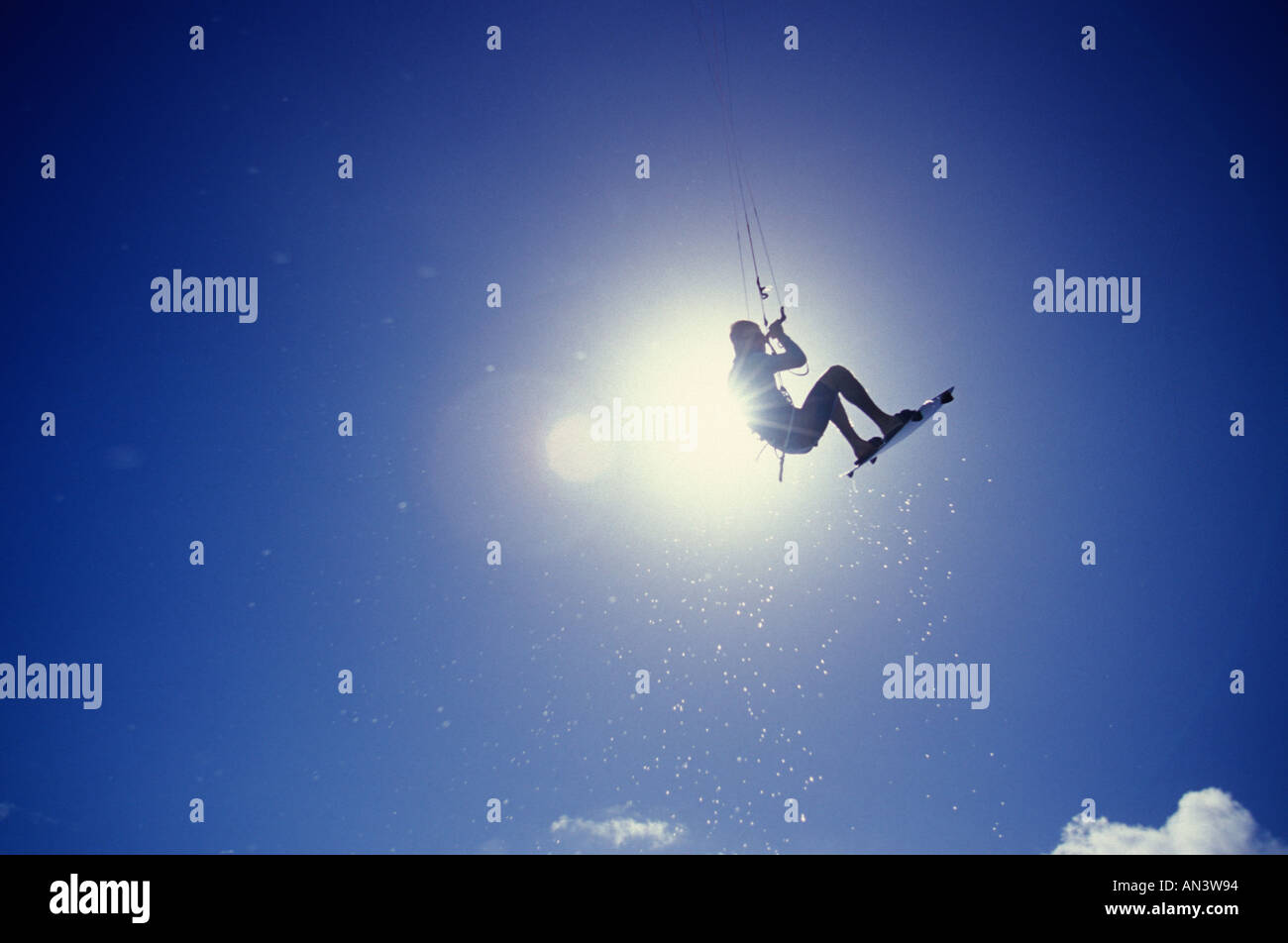 Kiteboarding, Moorea, French Polynesia Stock Photo - Alamy