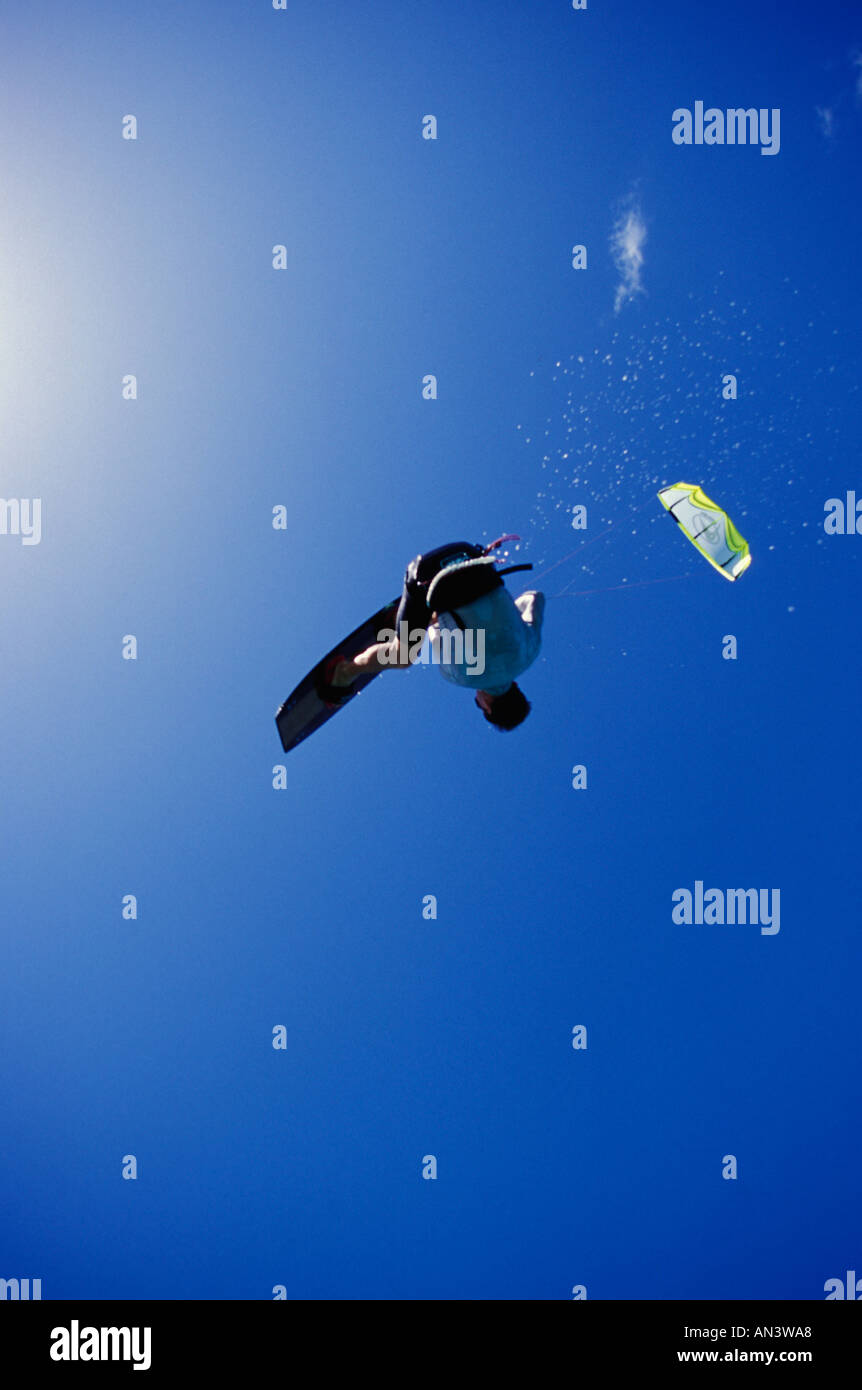 Kiteboarding, Moorea, French Polynesia Stock Photo - Alamy