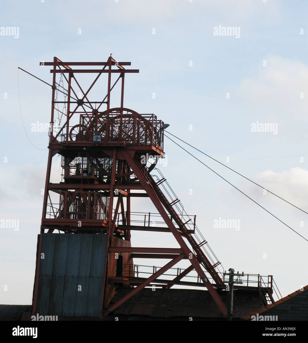Colliery head at Big Pit National Coal Museum at Blaenavon, Wales UK ...