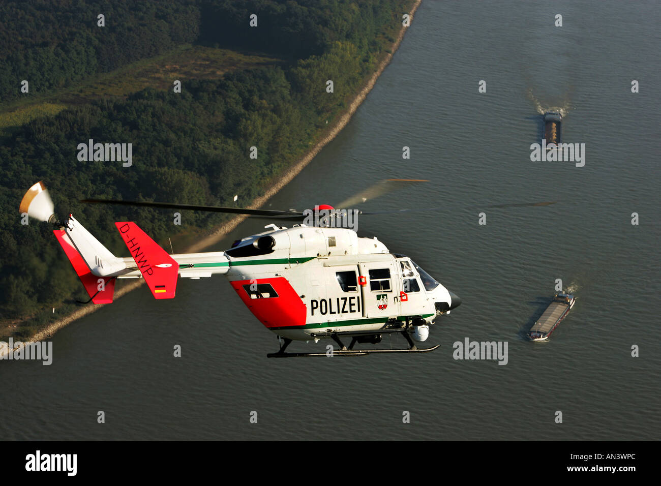 Germany : Police helicopter squad. BK117C1 Helicopter Stock Photo - Alamy