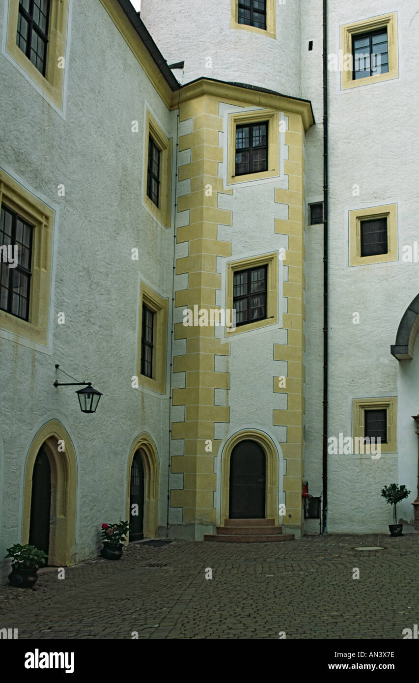 INNER COURTYARD PRISON BLOCK COLDITZ CASTLE Stock Photo - Alamy