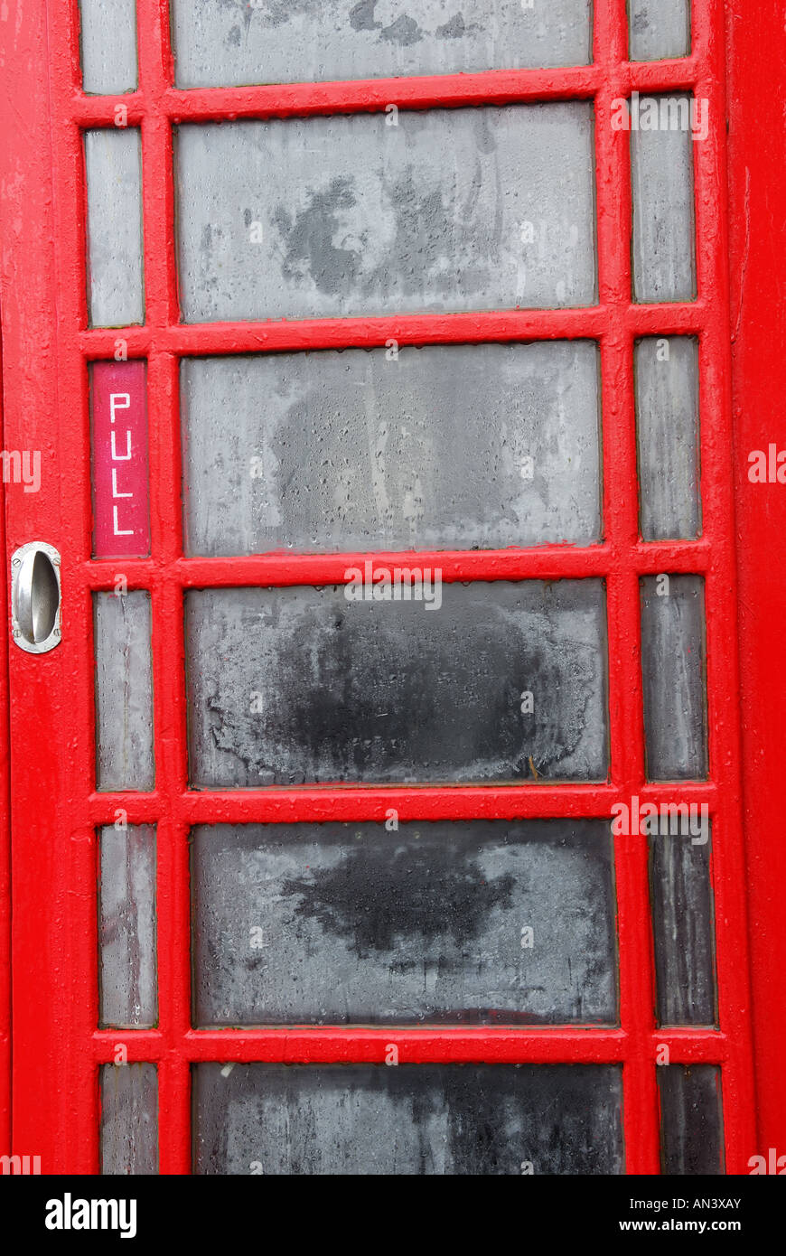 Red telephone box door Stock Photo - Alamy