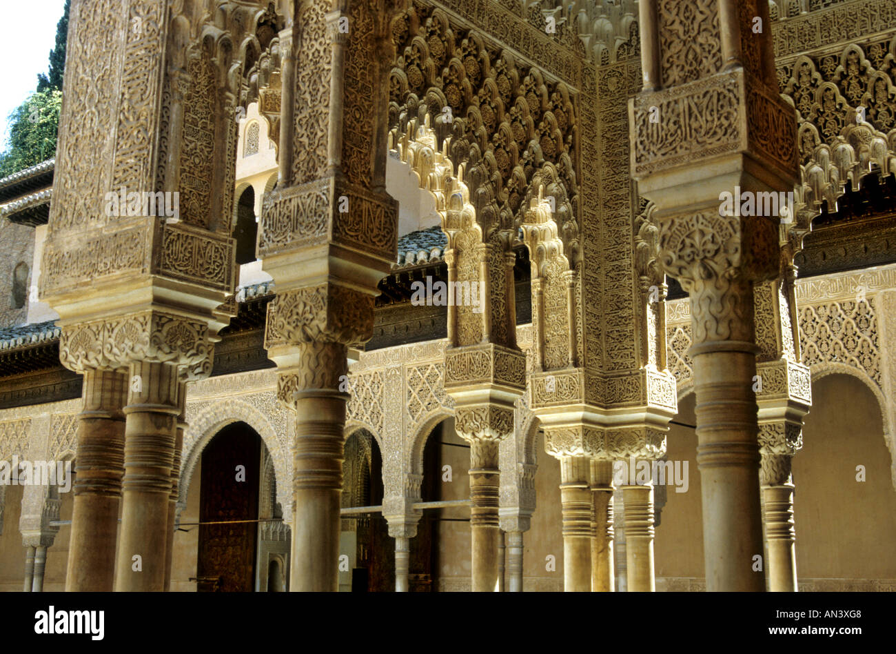Columns, Alhambra, Granada, Spain, Europe Stock Photo - Alamy