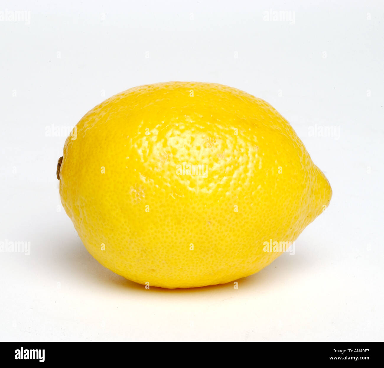 Square color image of a yellow lemon on a plain white background Stock ...