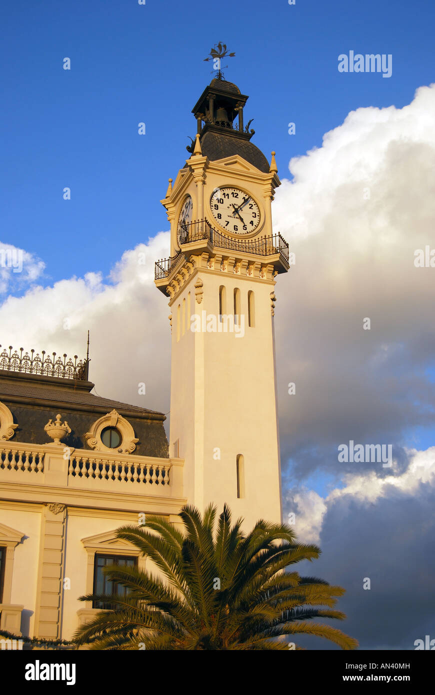 Clock Tower, The Port Building, The Port, Valencia, Costa del Azahar ...