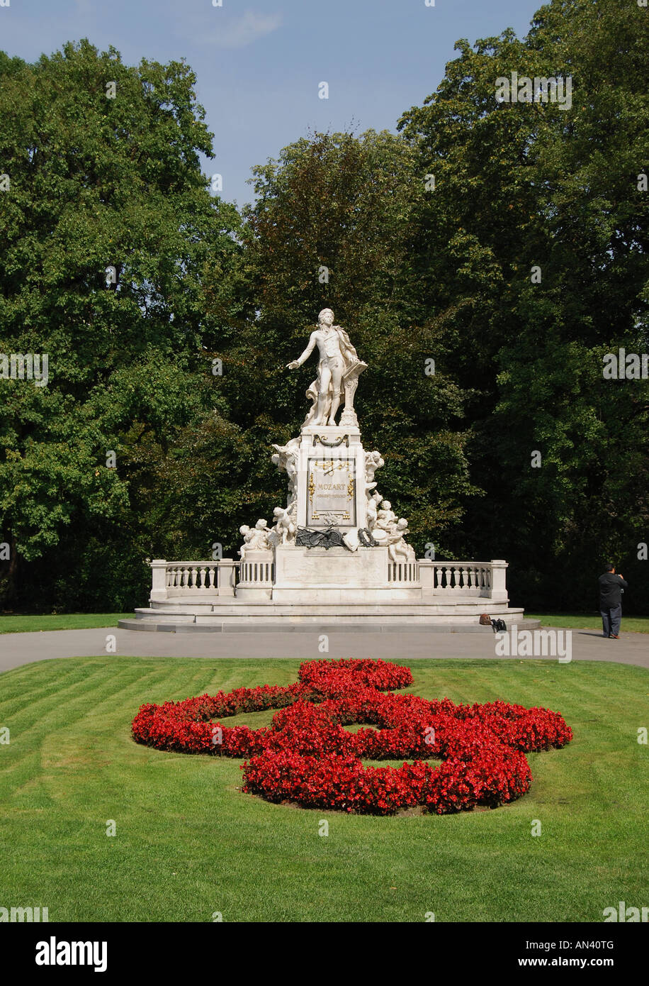 Statue of the Austrian Composer, Wolfgang Amadeus Mozart, Burggarten ...