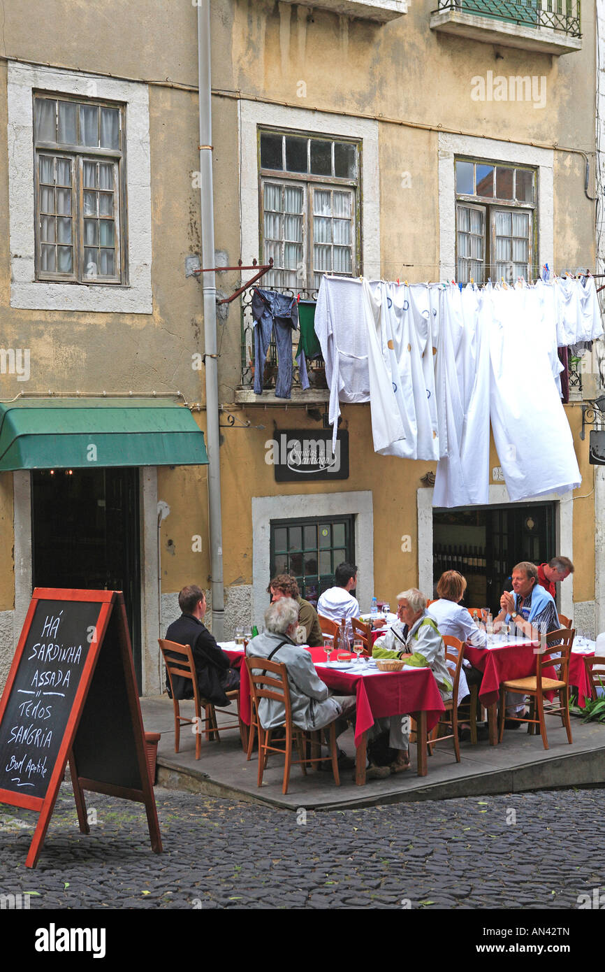 Portugal, Lisbon, Alfama, Restaurant Stock Photo - Alamy
