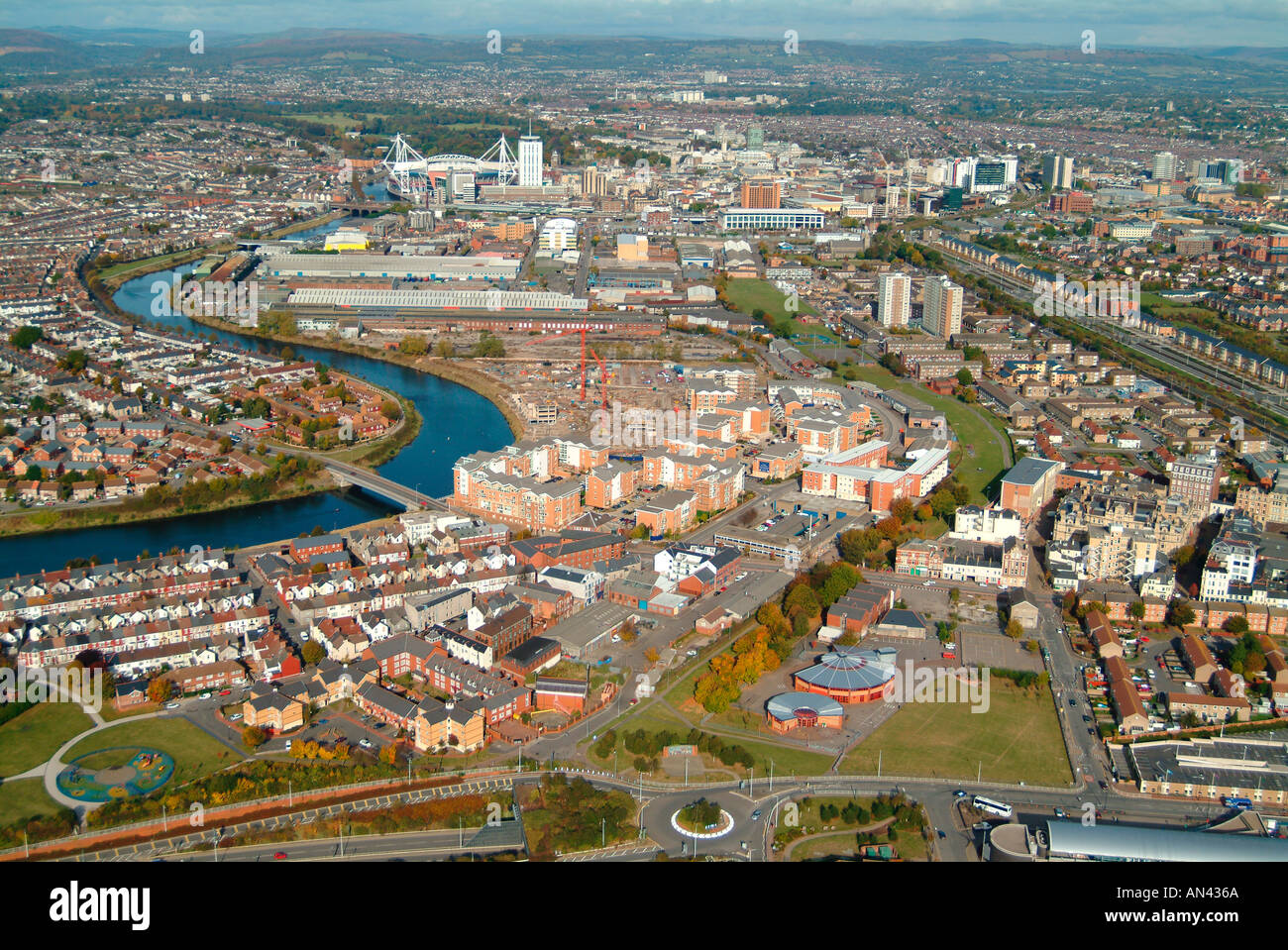 Aerial cardiff bay, uk hi-res stock photography and images - Alamy