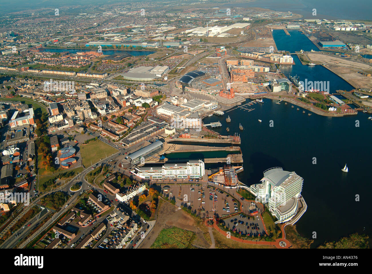 Aerial wales cardiff, uk hi-res stock photography and images - Alamy