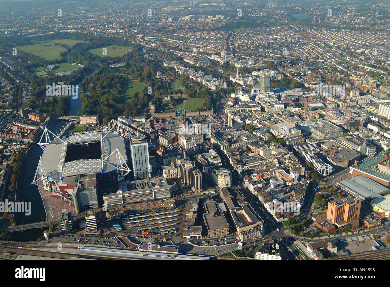 Millennium stadium cardiff aerial hi-res stock photography and images ...