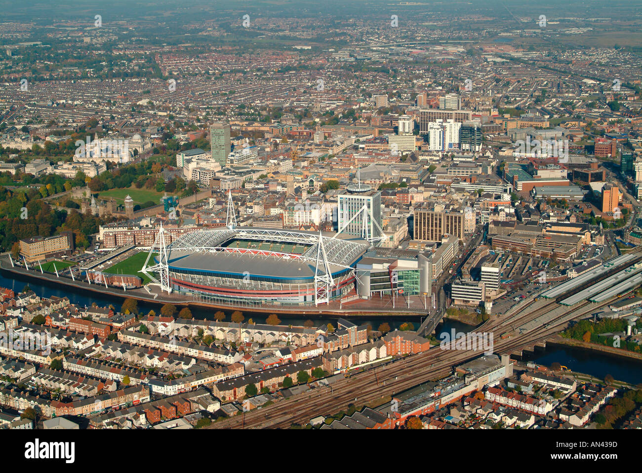 Millennium stadium cardiff aerial hi-res stock photography and images ...