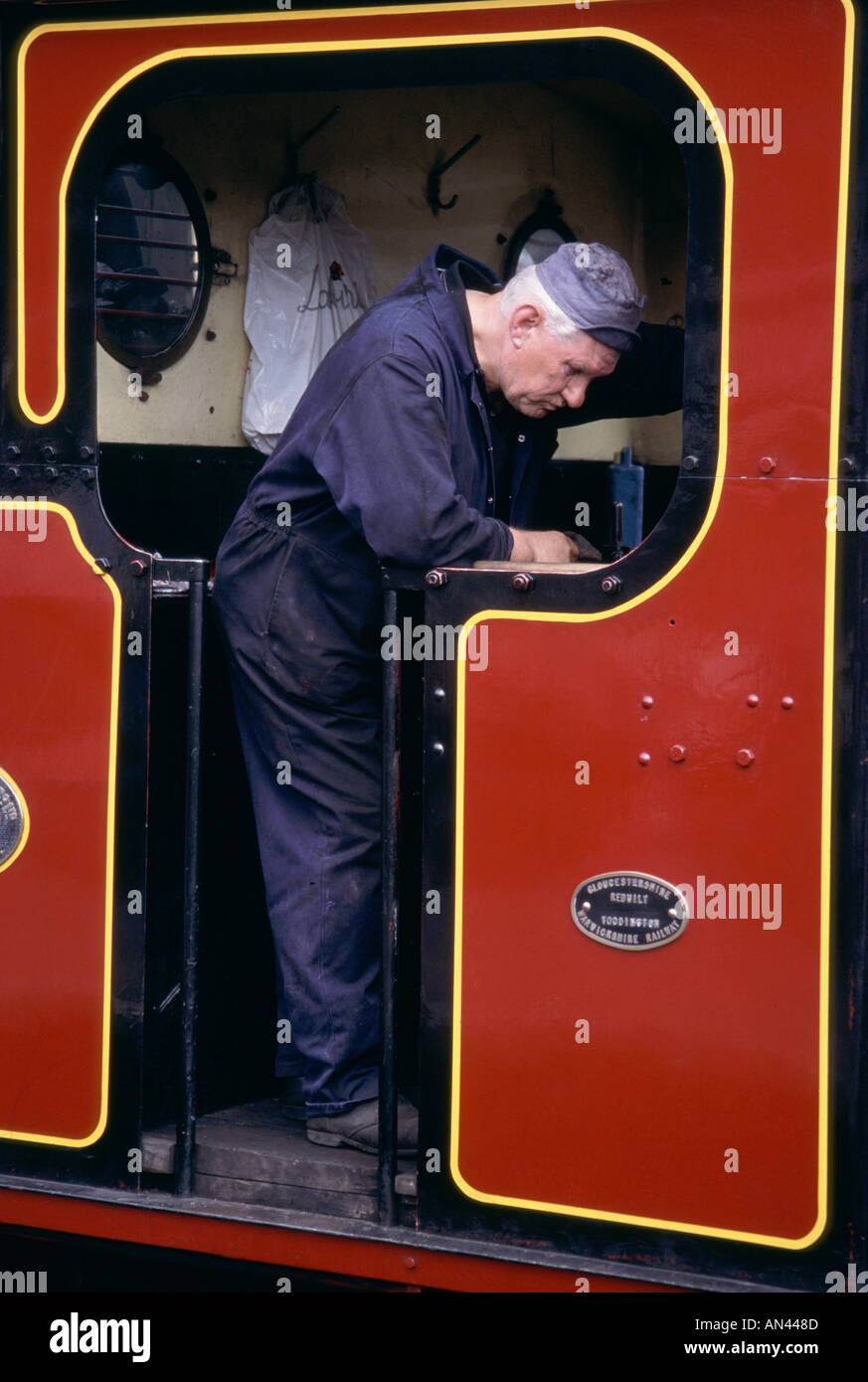 LOCOMOTIVE DRIVER ON THE GLOUCESTERSHIRE AND WARWICKSHIRE RAILWAY ...