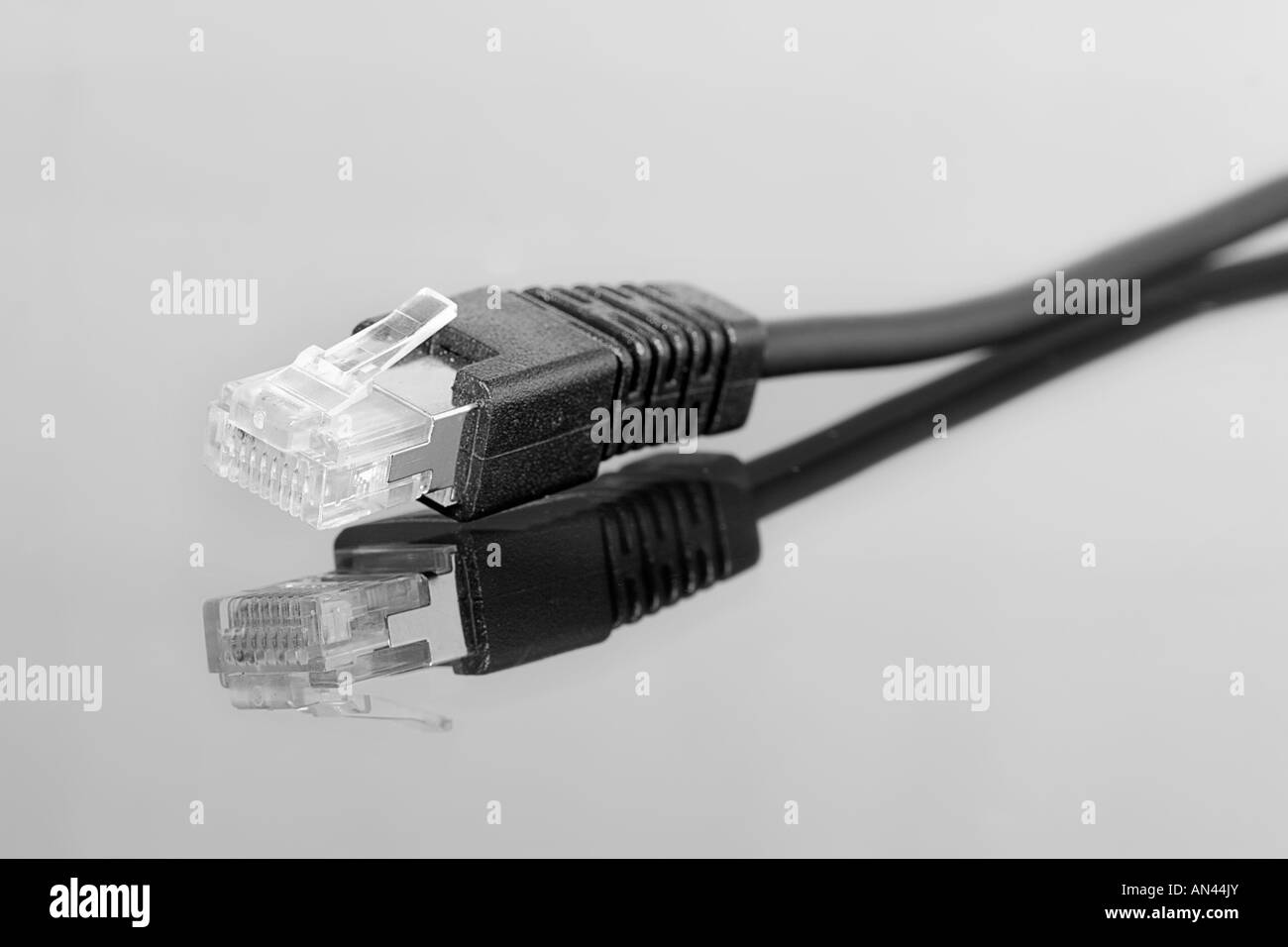 Ethernet cable on neutral background Stock Photo - Alamy