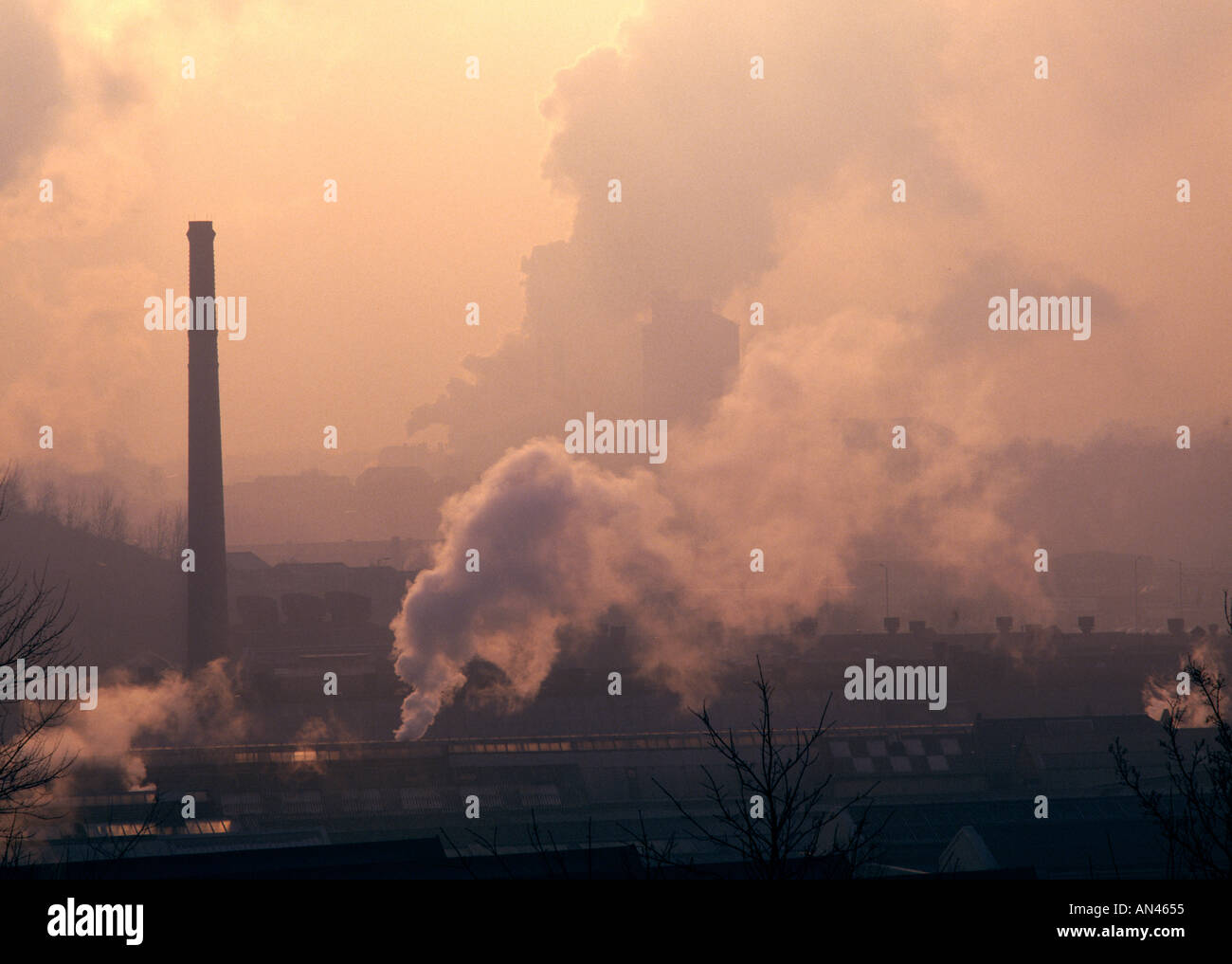 AIR POLLUTION WEST MIDLANDS ENGLAND UK Stock Photo - Alamy