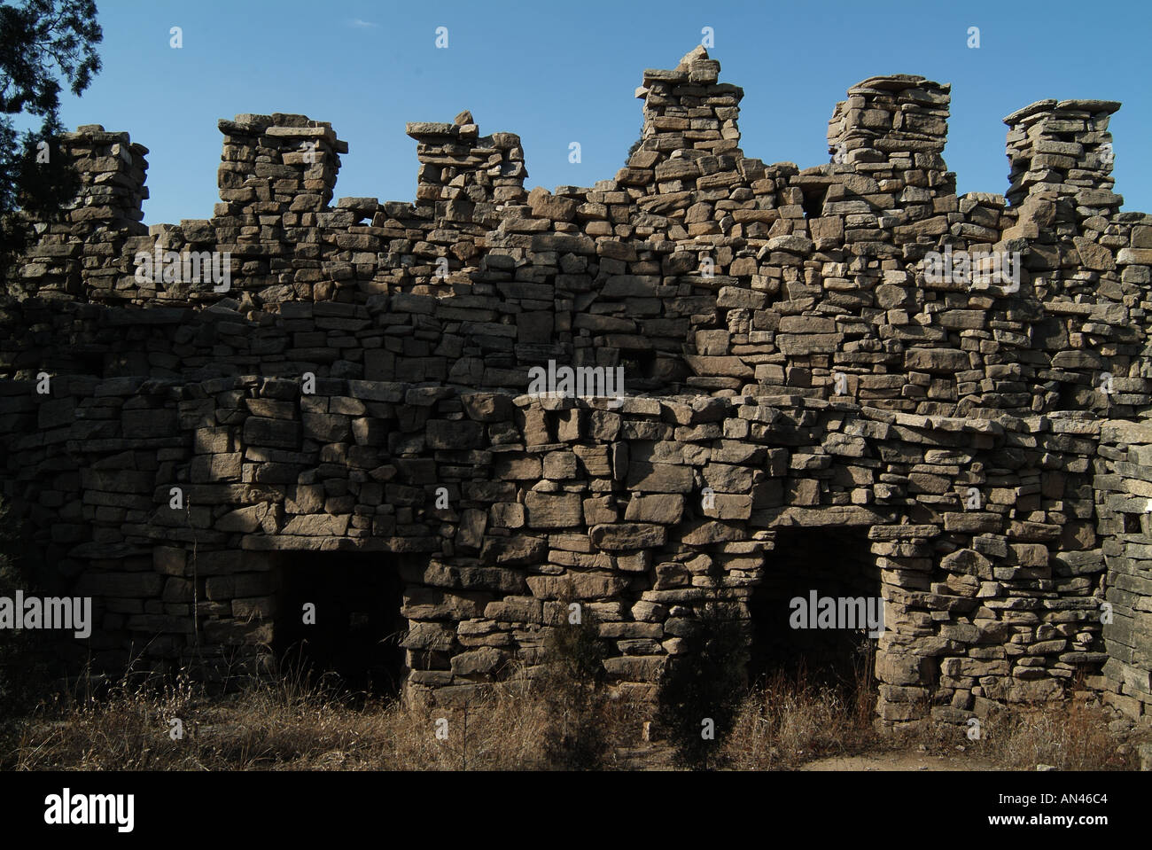 The relic of the Great Wall of the state of Qi in ancient China Stock ...