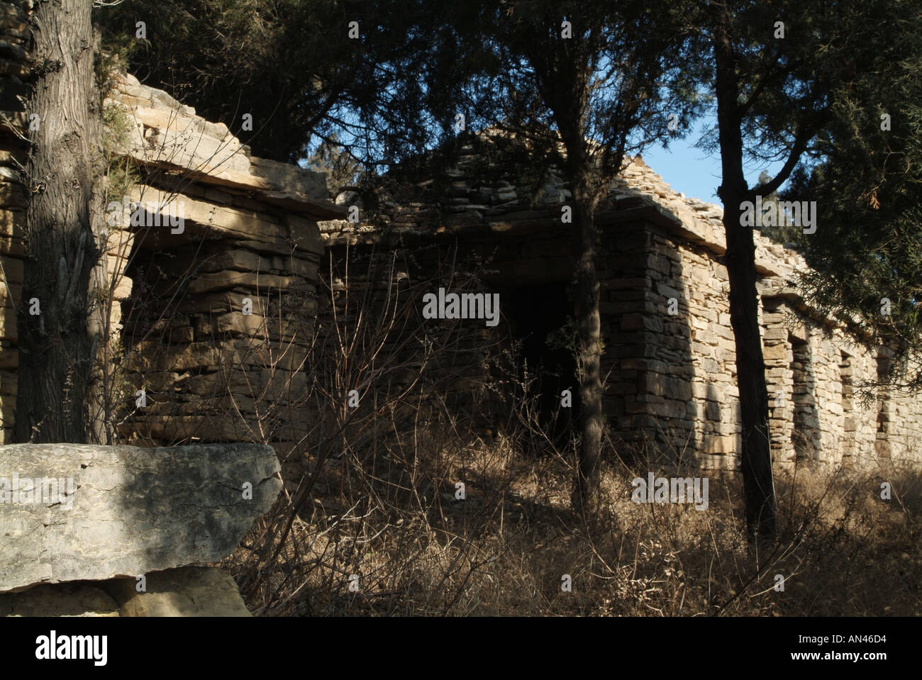 The relic of the Great Wall of the state of Qi in ancient China Stock ...