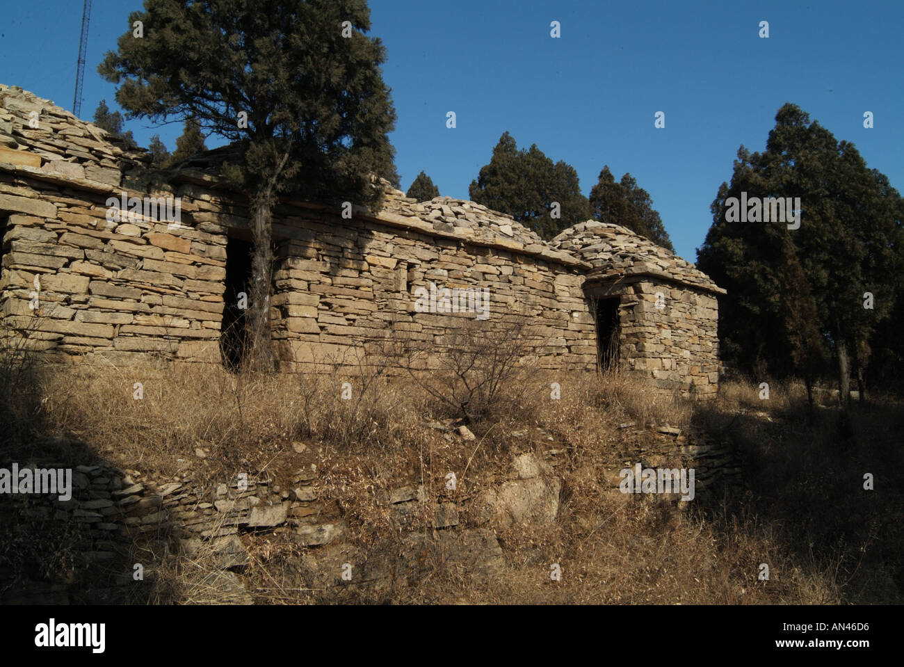 The relic of the Great Wall of the state of Qi in ancient China Stock ...