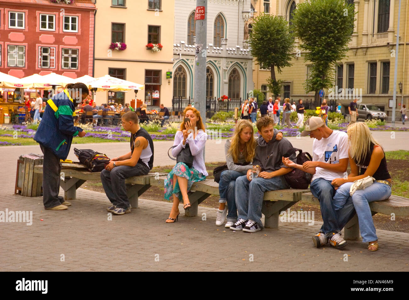 Riga old town central square hi-res stock photography and images - Alamy