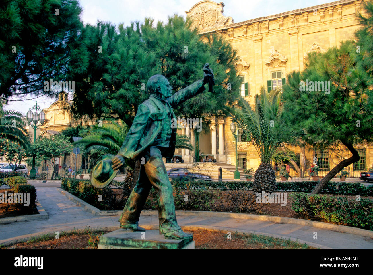 Statue of Manwel Dimech, Valletta, Malta Stock Photo - Alamy